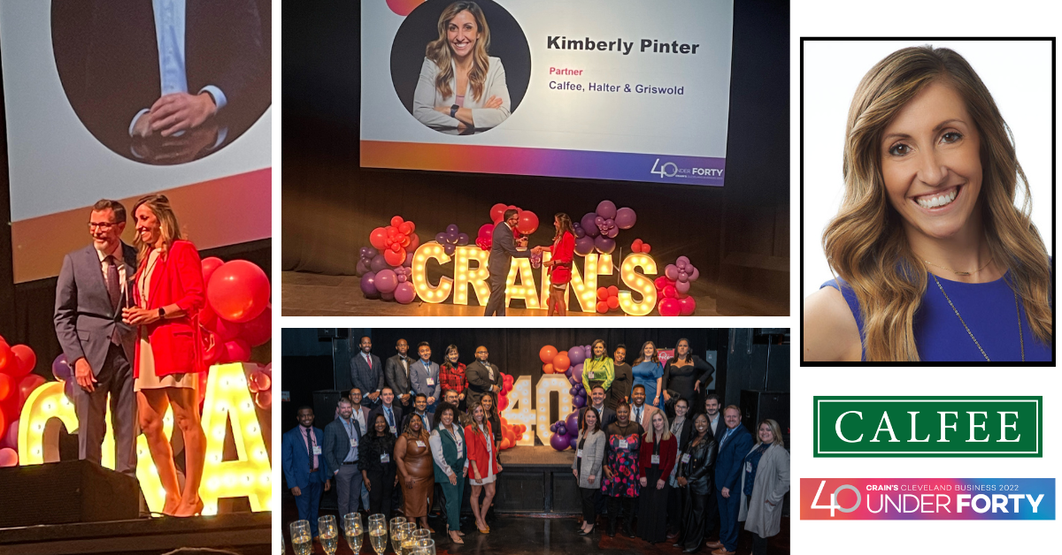 Calfee's Kimberly A. Pinter Named to Forty Under 40 by Crain's ...